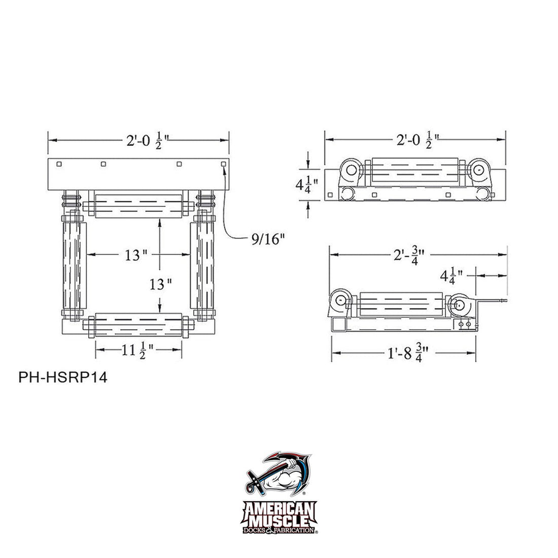 Square Hoop Pile Guide (Poly) - Boat Dock Hardware – American Muscle Docks