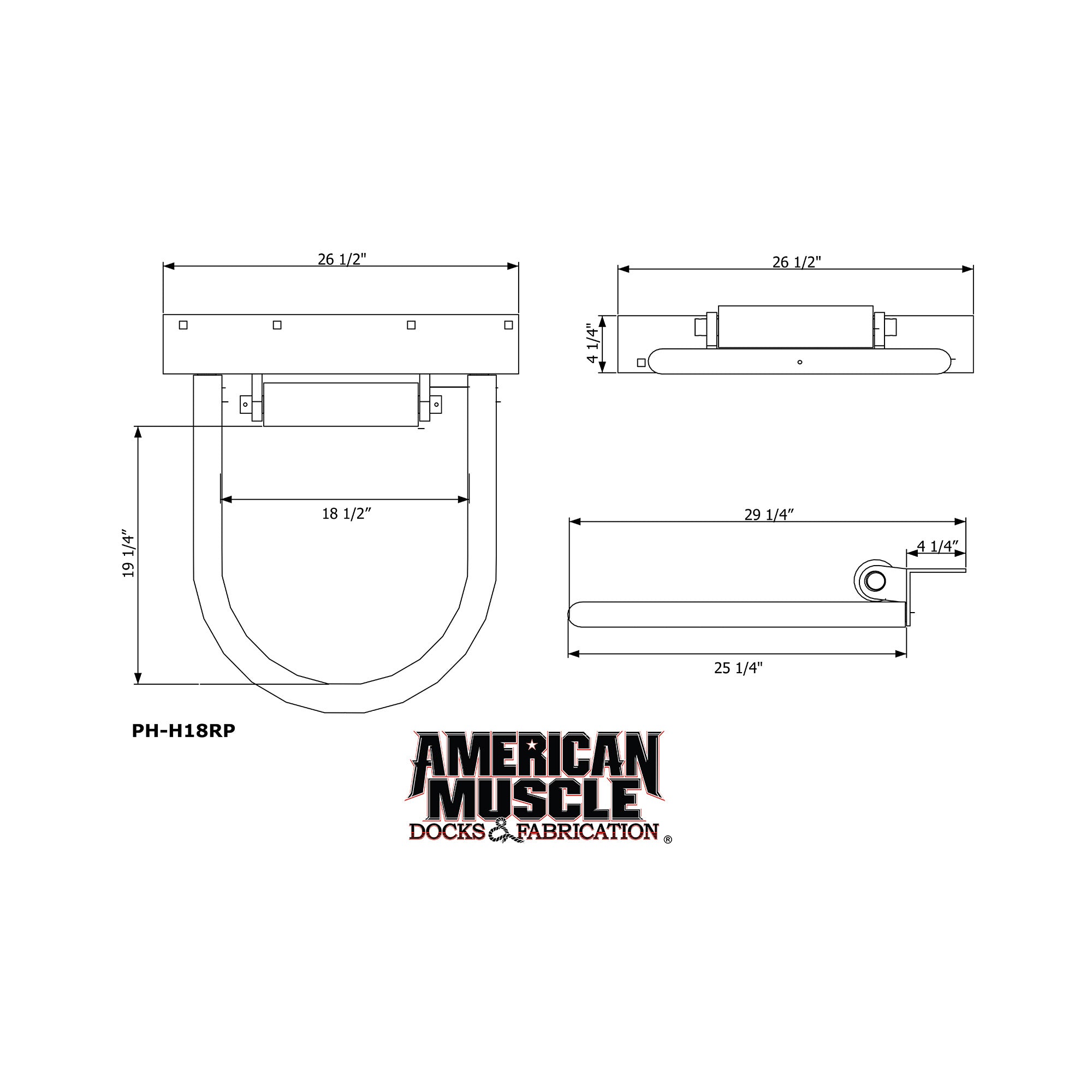 Hoop Pile Guide (Poly Roller) - Boat Dock Hardware – American Muscle Docks