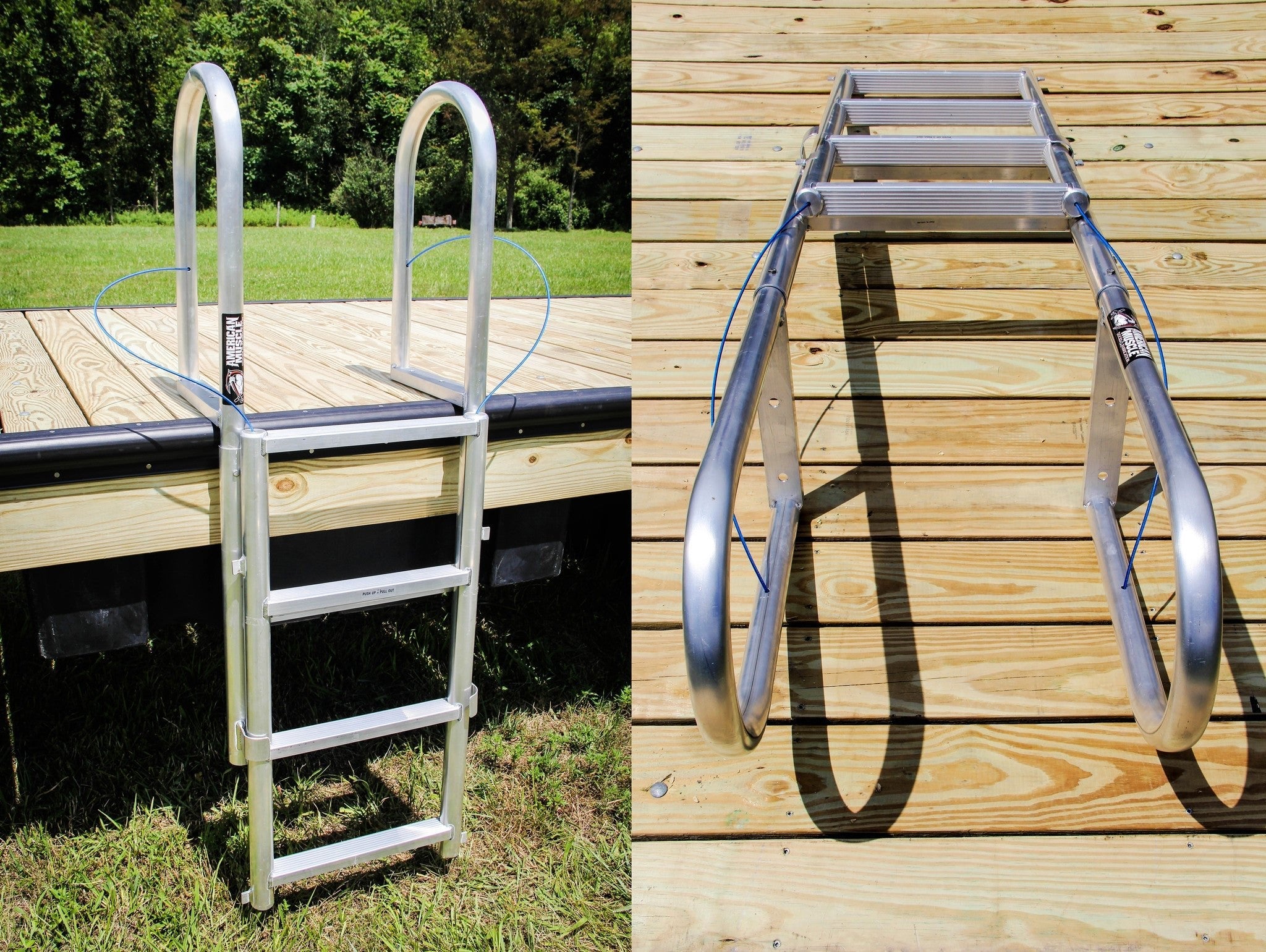 Retractable Lift Dock Ladder - Boat Dock Accessories – American Muscle ...